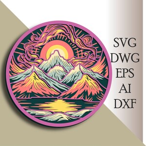 Landscape Multilayer SVG/ Landscape Cut File/ 3D Layer/ - Etsy