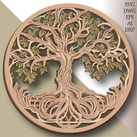 Tree of Life Layered SVG Tree of Life SVG Cut File 3d Layer Tree of ...