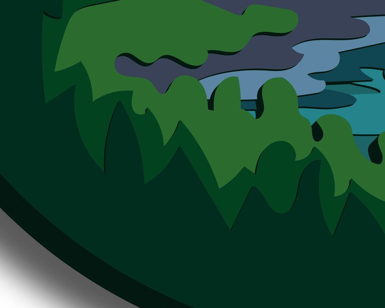 Nature Multilayer SVG/ Nature Cut File/ 3D Layer/ Plywood - Etsy