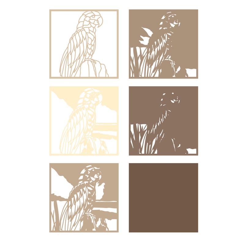 Parrot Multilayer SVG/ Parrot Cut File/ 3D Layer/ Plywood - Etsy