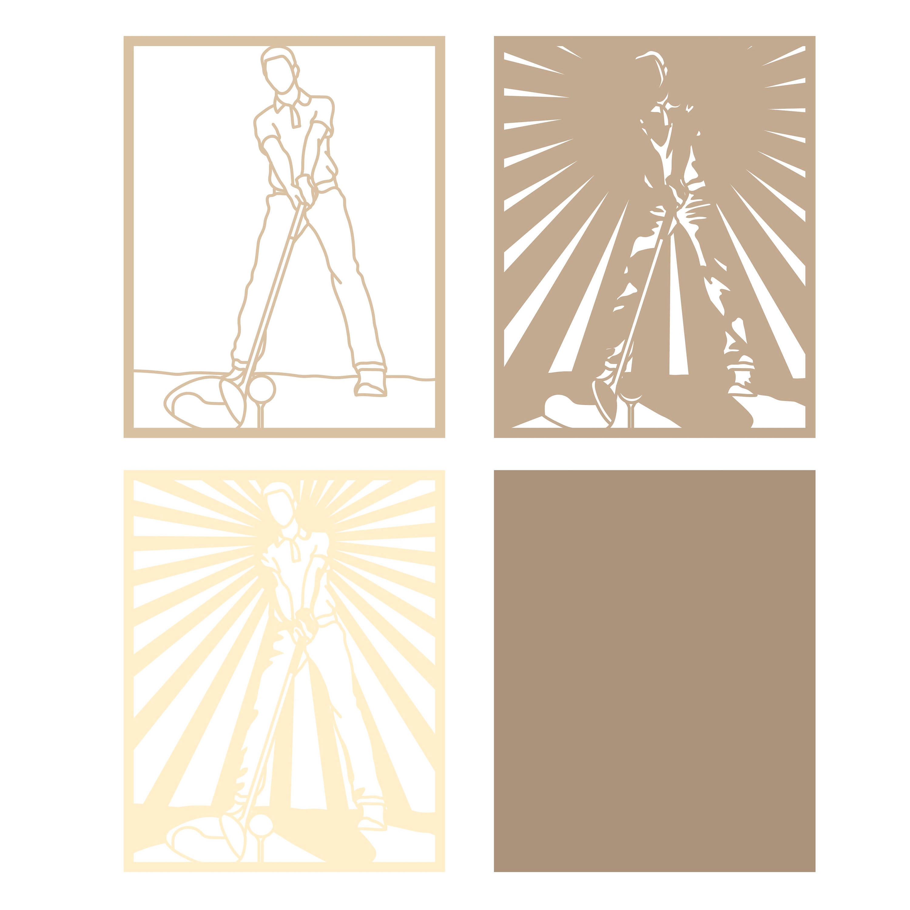 3D Golf Multilayer SVG. Laser Cut File. Layer Construction. Plywood ...
