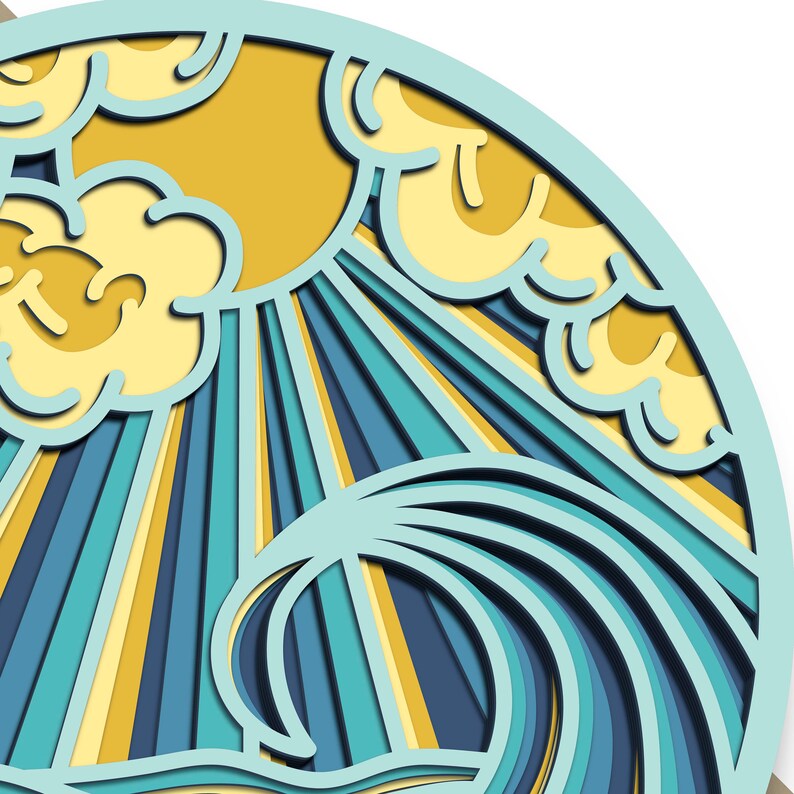 Ocean Multilayer SVG/ Ocean Cut File/ 3D Layer/ Plywood - Etsy