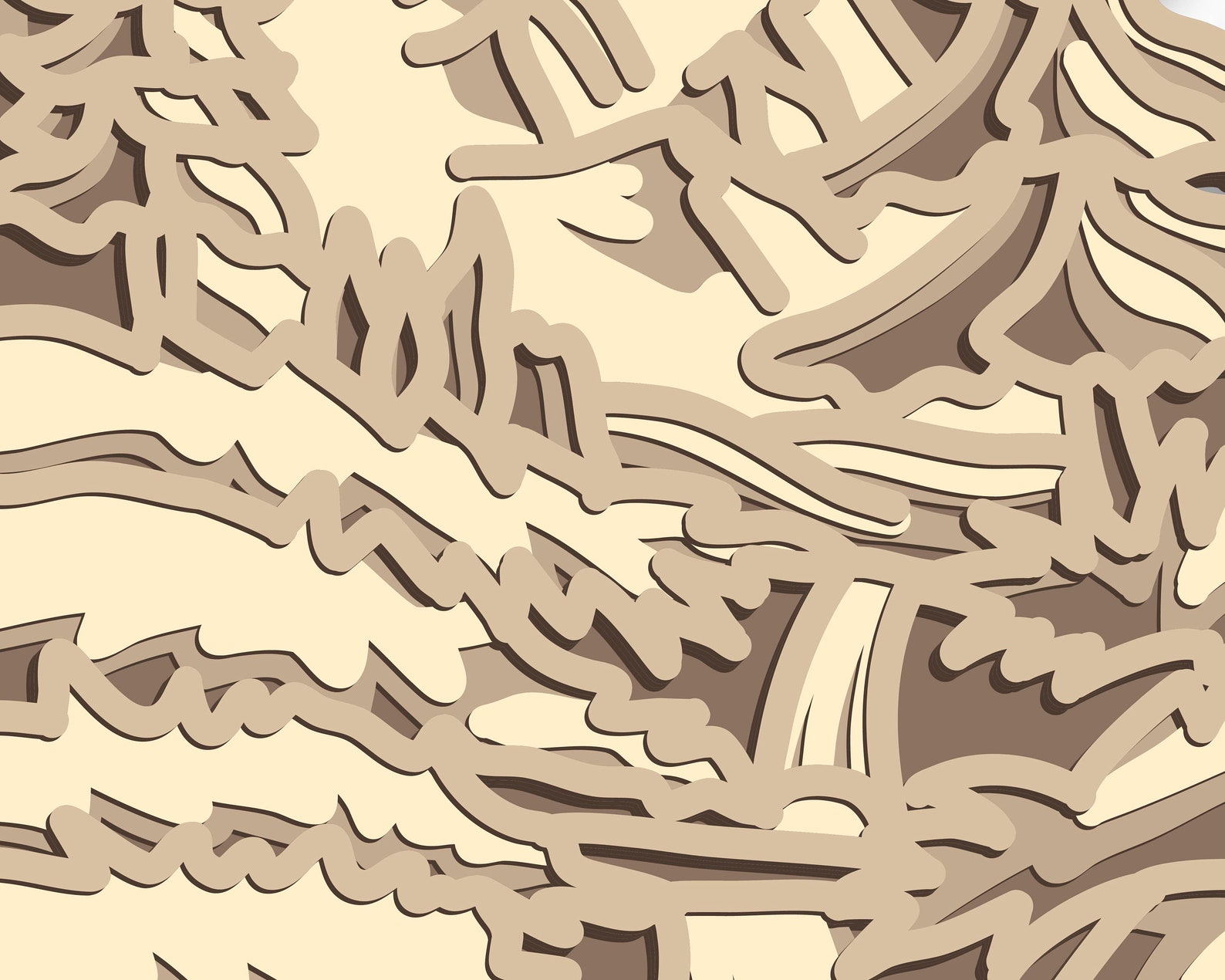 Nature Multilayer SVG/ Nature Cut File/ 3D Layer/ Plywood - Etsy