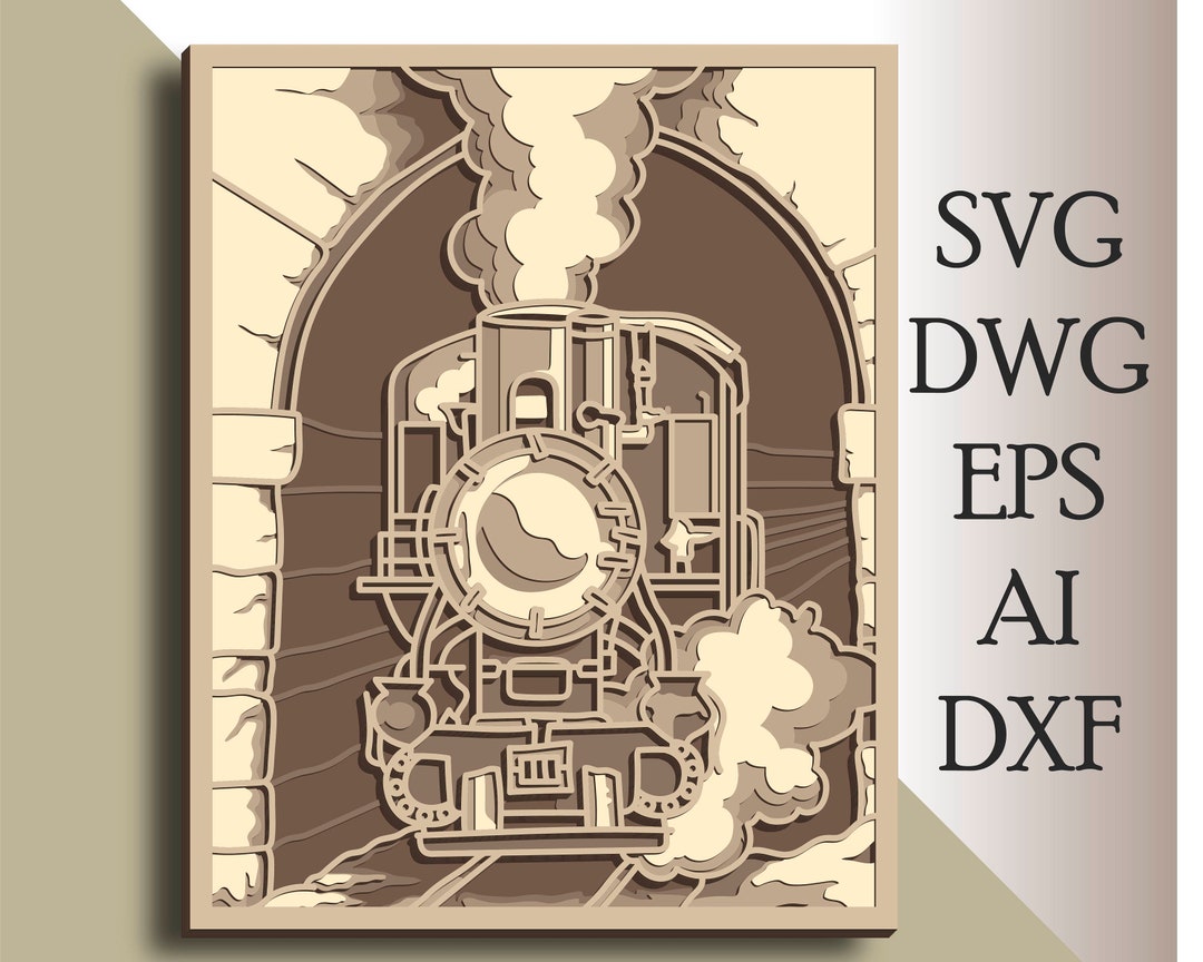 Train Multilayer SVG/ Train Cut File/ 3D Layer/ Plywood Cutting/ Paper ...