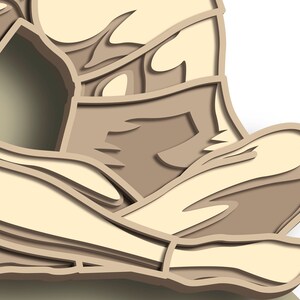 Yoga Multilayer SVG/ Yoga Cut File/ 3D Layer/ Plywood Cutting/ Paper ...