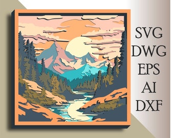 Knife Multilayer SVG/ Knife Cut File/ 3D Layer/ Plywood Cutting/ Paper ...