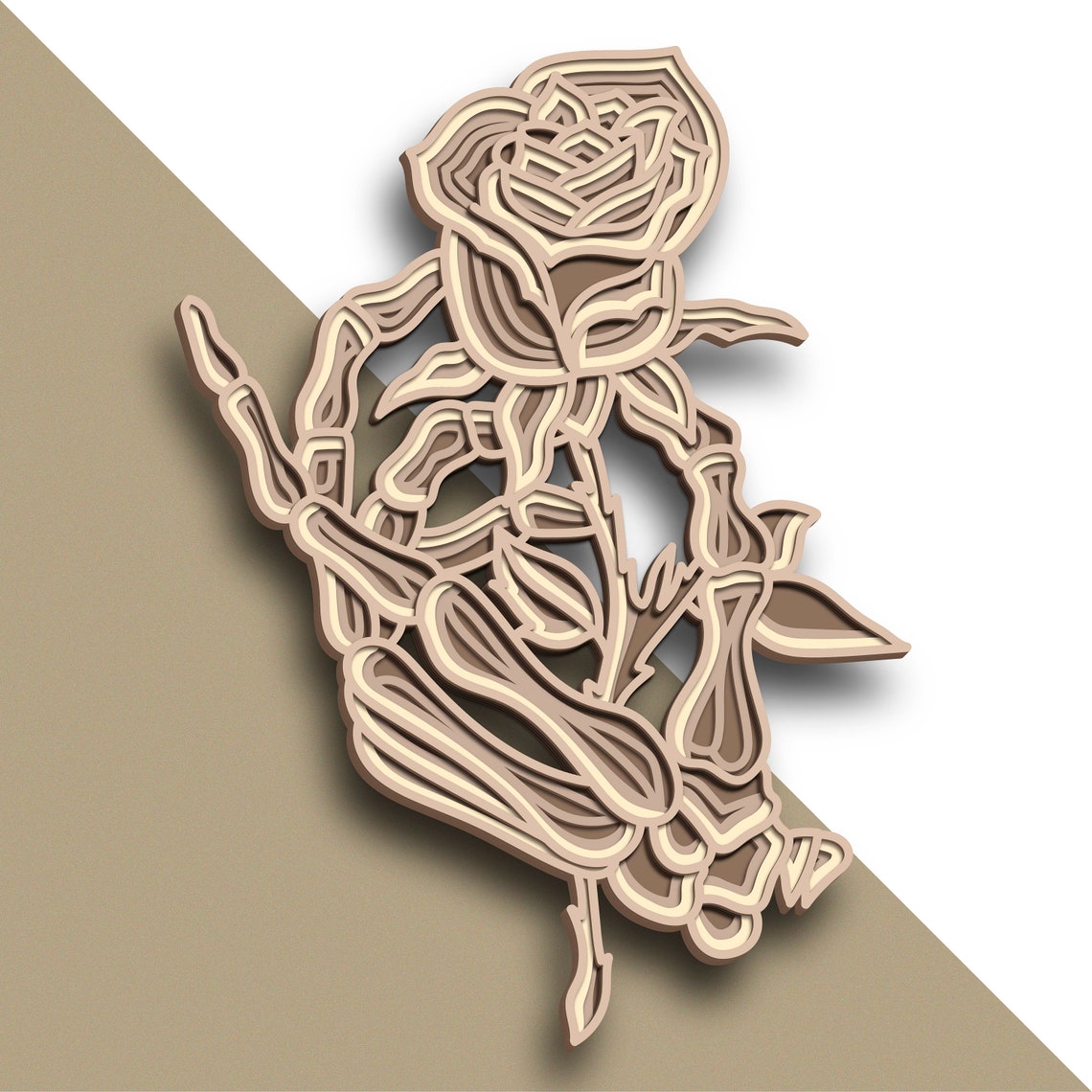 Rose Multilayer SVG/ Rose Cut File/ 3D Layer/ Plywood Cutting/ - Etsy