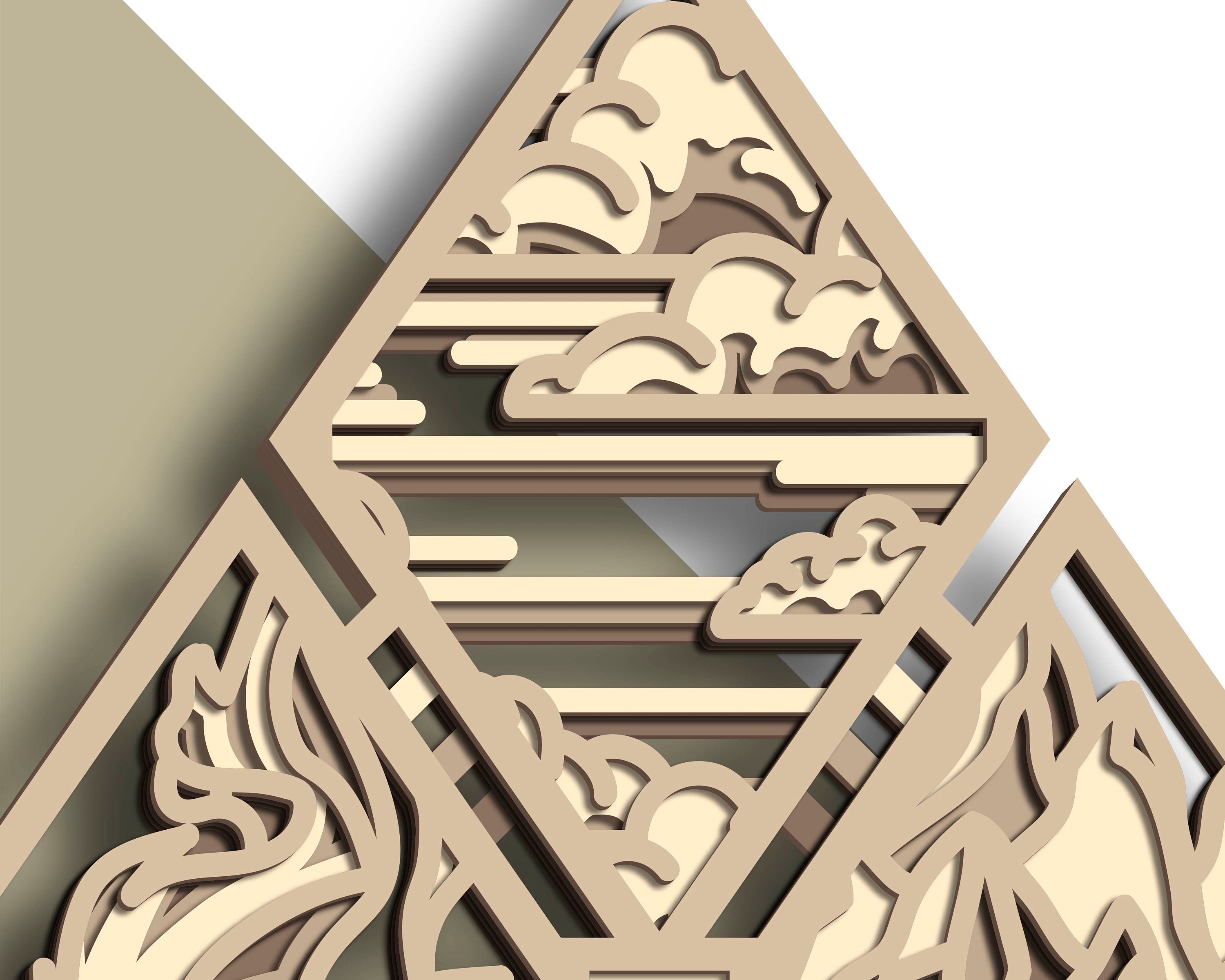 Elements Multilayer SVG/ Elements Cut File/ 3D Layer/ Plywood Cutting ...