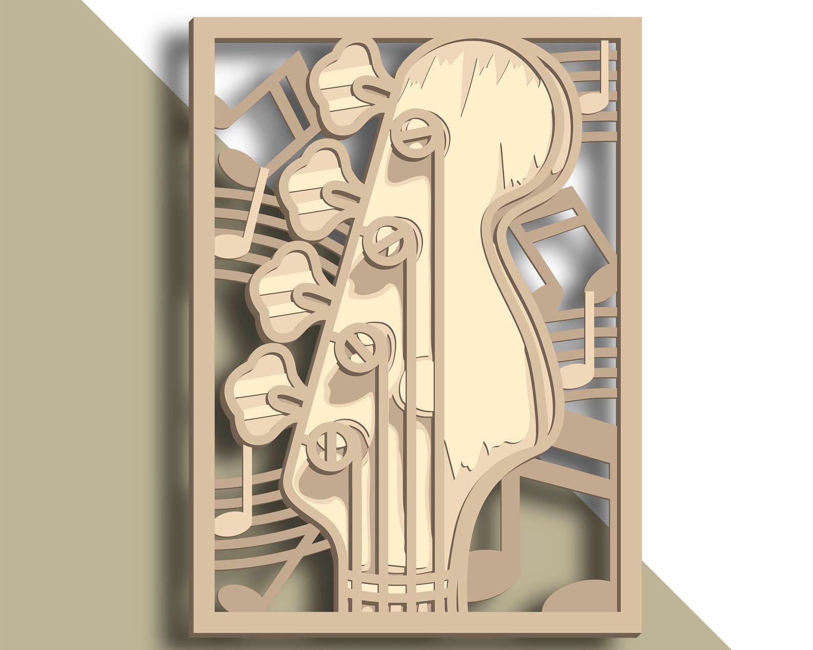Guitar Multilayer SVG/ Guitar Cut File/ 3D Layer/ Plywood - Etsy