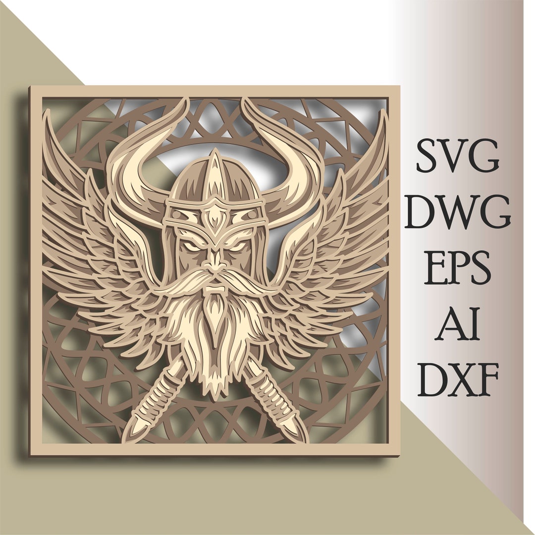 Viking Multilayer SVG/ Viking Cut File/ 3D Layer/ Plywood Cutting ...