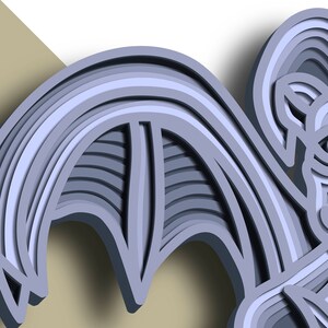 Gargoyle Multilayer SVG/ Gargoyle Mandala Cut File/ 3D Layer/ Plywood ...