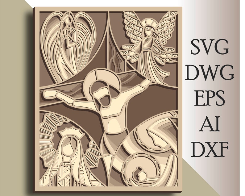 Jesus Multilayer SVG/ Jesus Cut File/ 3D Layer/ Plywood - Etsy