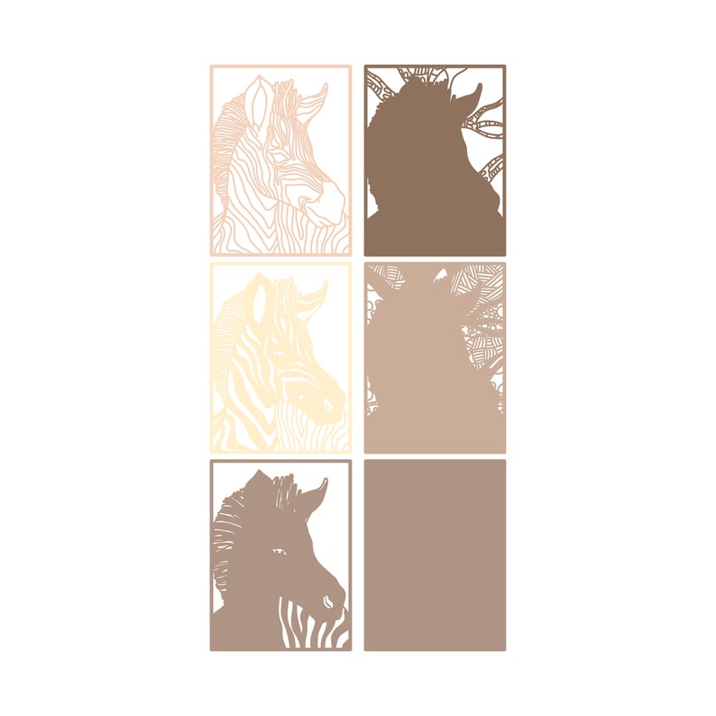 Zebra Multilayer SVG/ Zebra Cut File/ 3D Layer/ Plywood - Etsy
