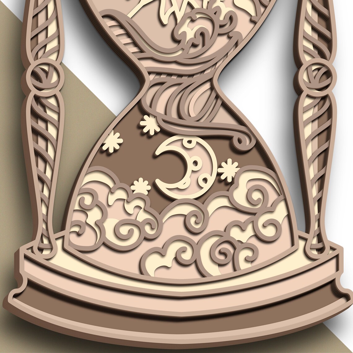 Hourglass Multilayer SVG/ Hourglass Cut File/ 3D Layer/ - Etsy