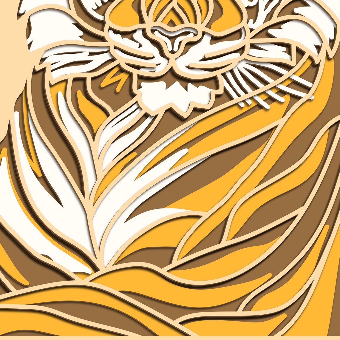 Tiger Head Multilayer SVG/ Tiger Cut File/ 3D Layer/ Plywood - Etsy Israel