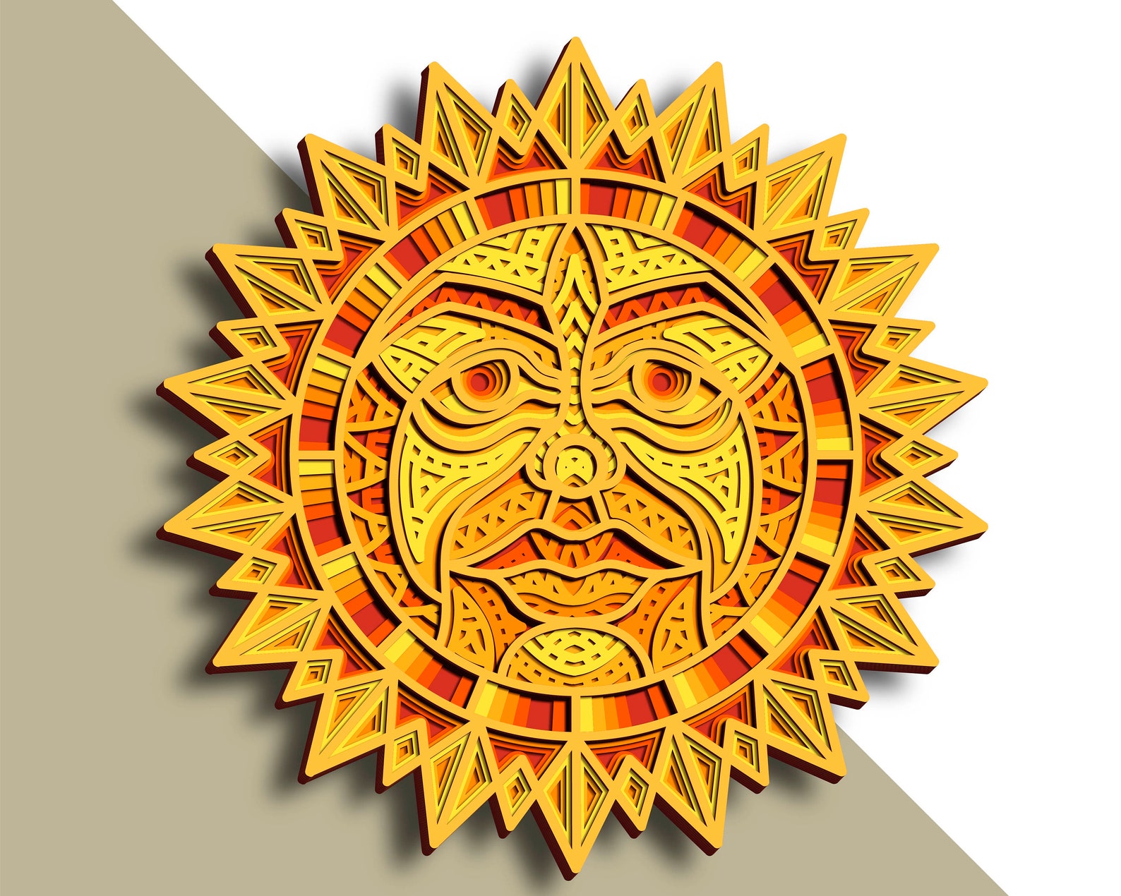 Sun Multilayer SVG/ Sun Cut File/ 3D Layer/ Plywood Cutting/ - Etsy