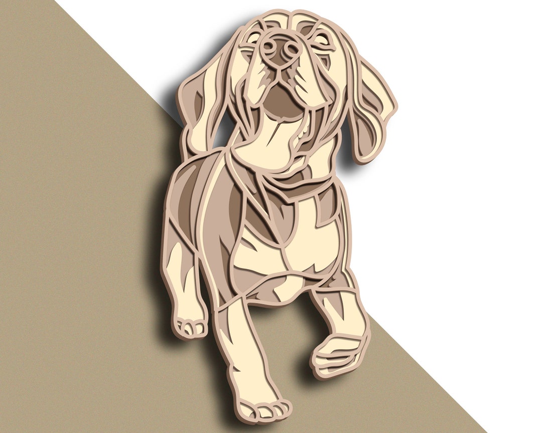 Beagle SVG Multilayer. Laser Cut File. 3D Mandala. Paper Cutting. CNC ...