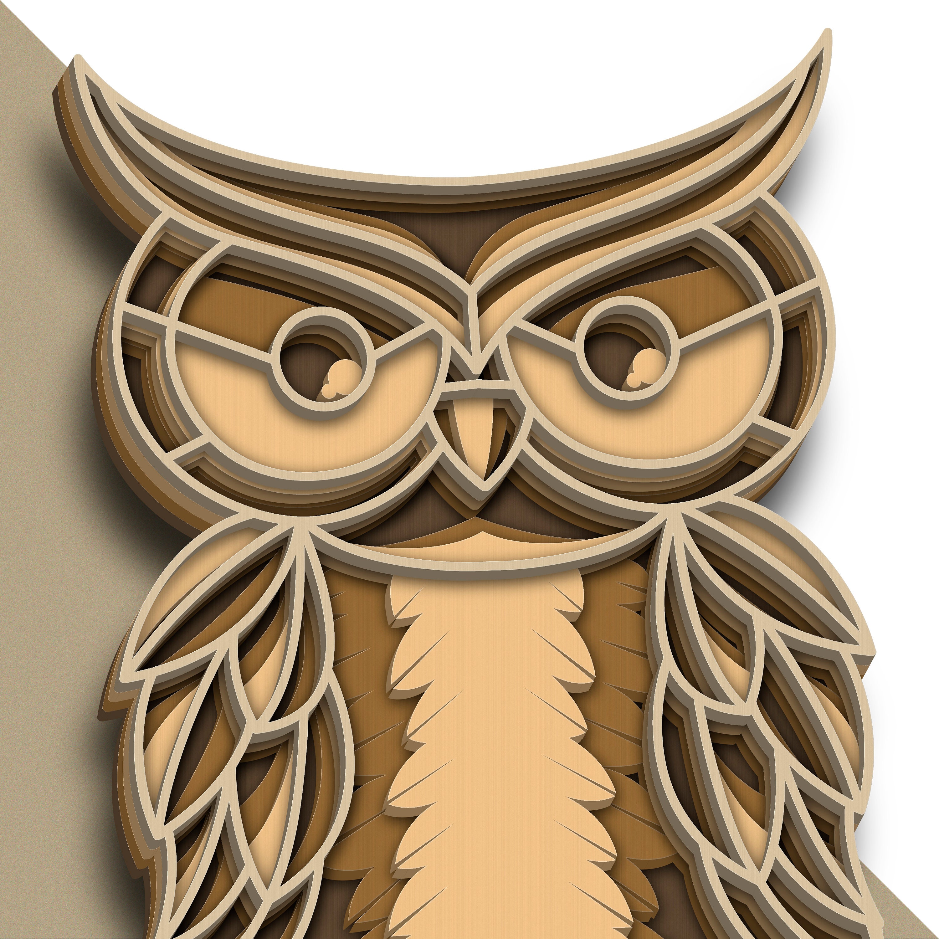Owl Multilayer SVG/ Owl Cut File/ 3D Layer/ Plywood Cutting/ - Etsy Canada
