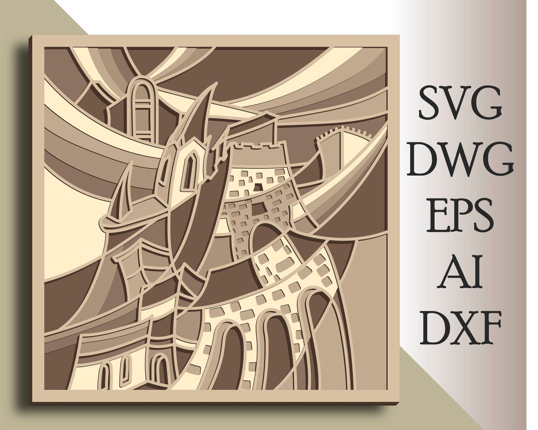 Castle Multilayer SVG/ Castle Cut File/ 3D Layer/ Plywood - Etsy