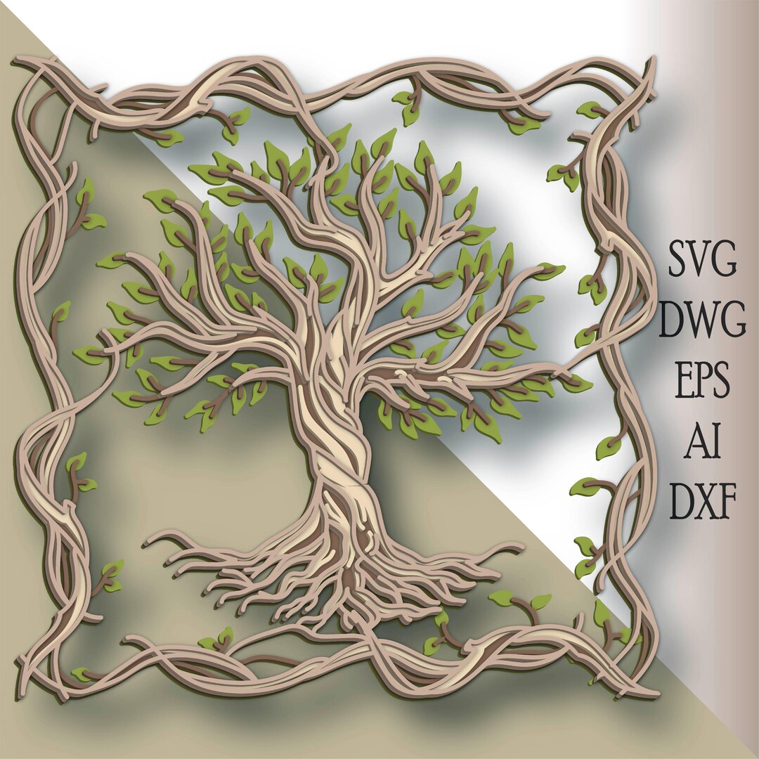 Tree of Life Multilayer SVG/ Tree of Life Cut File/ 3D Layer/ Plywood ...
