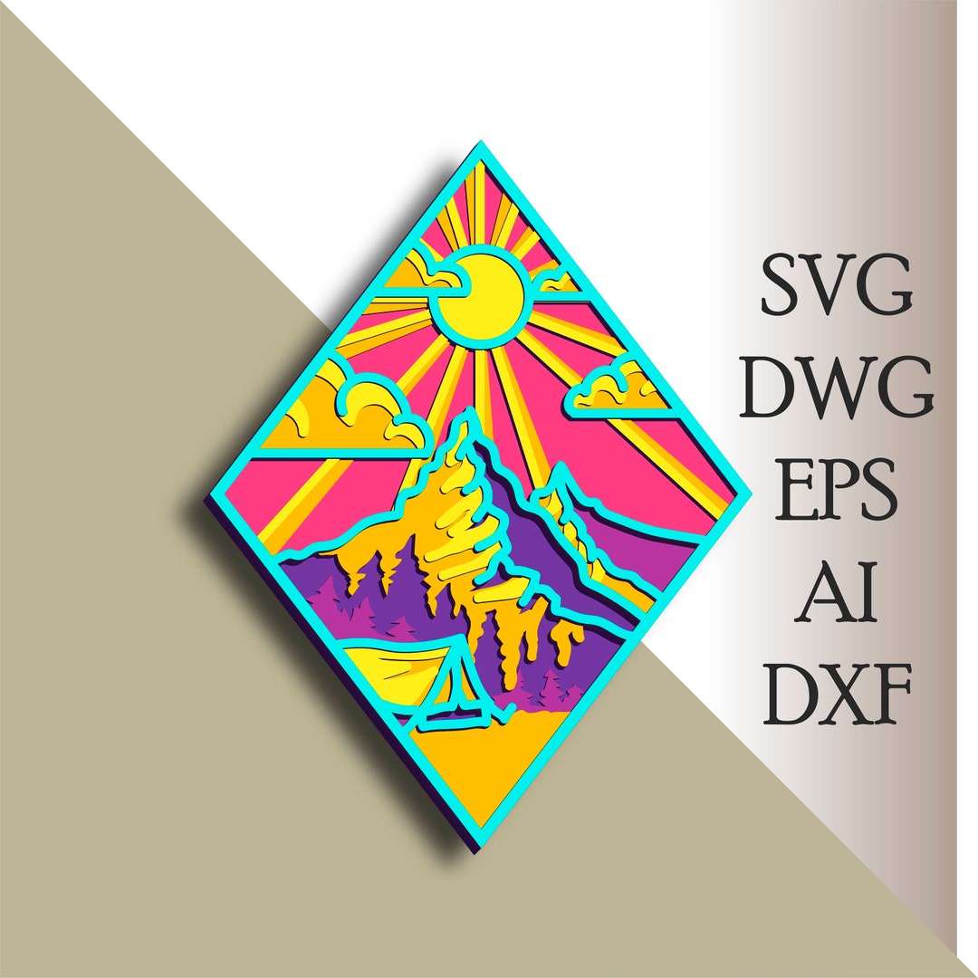 Nature Multilayer SVG/ Nature Cut File/ 3D Layer/ Plywood Cutting ...