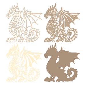 Dragon Multilayer SVG/ Dragon Cut File/ 3D Layer/ Plywood Cutting ...