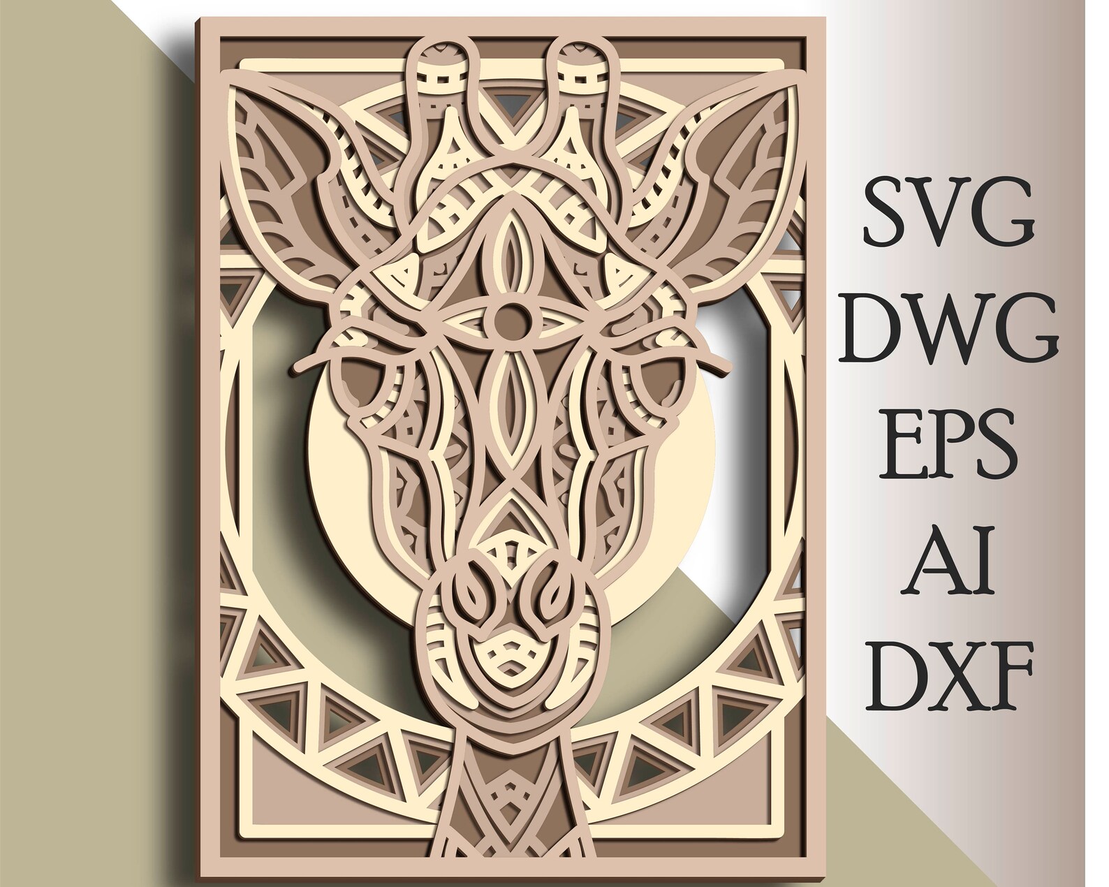 Giraffe Multilayer SVG/ Giraffe Cut File/ 3D Layer/ Plywood - Etsy