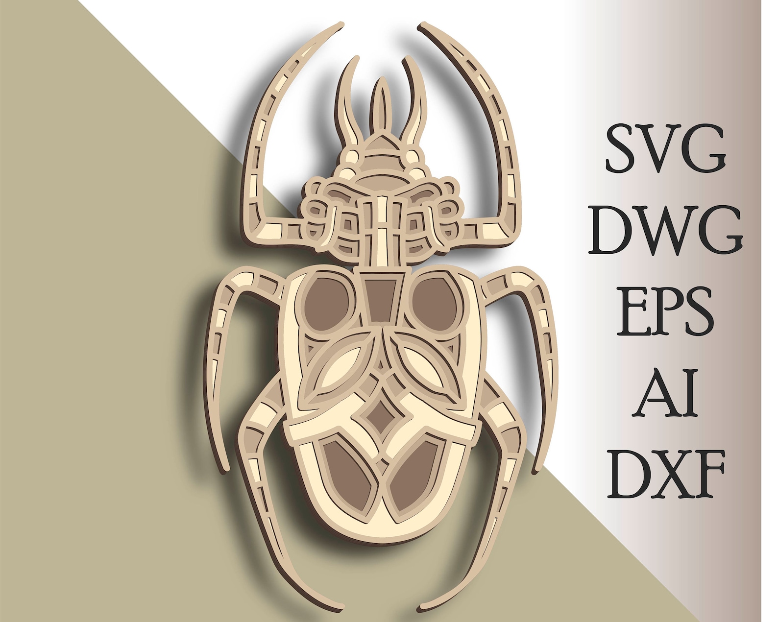 Beetle Multilayer SVG/ Beetle Cut File/ 3D Layer/ Plywood - Etsy