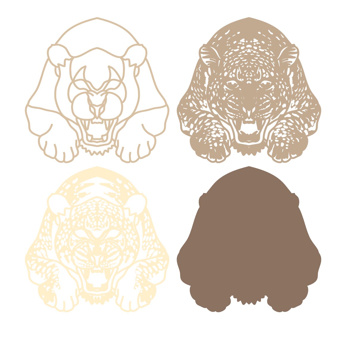 Leopard Multilayer SVG/ Leopard Cut File/ 3D Layer/ Plywood | Etsy