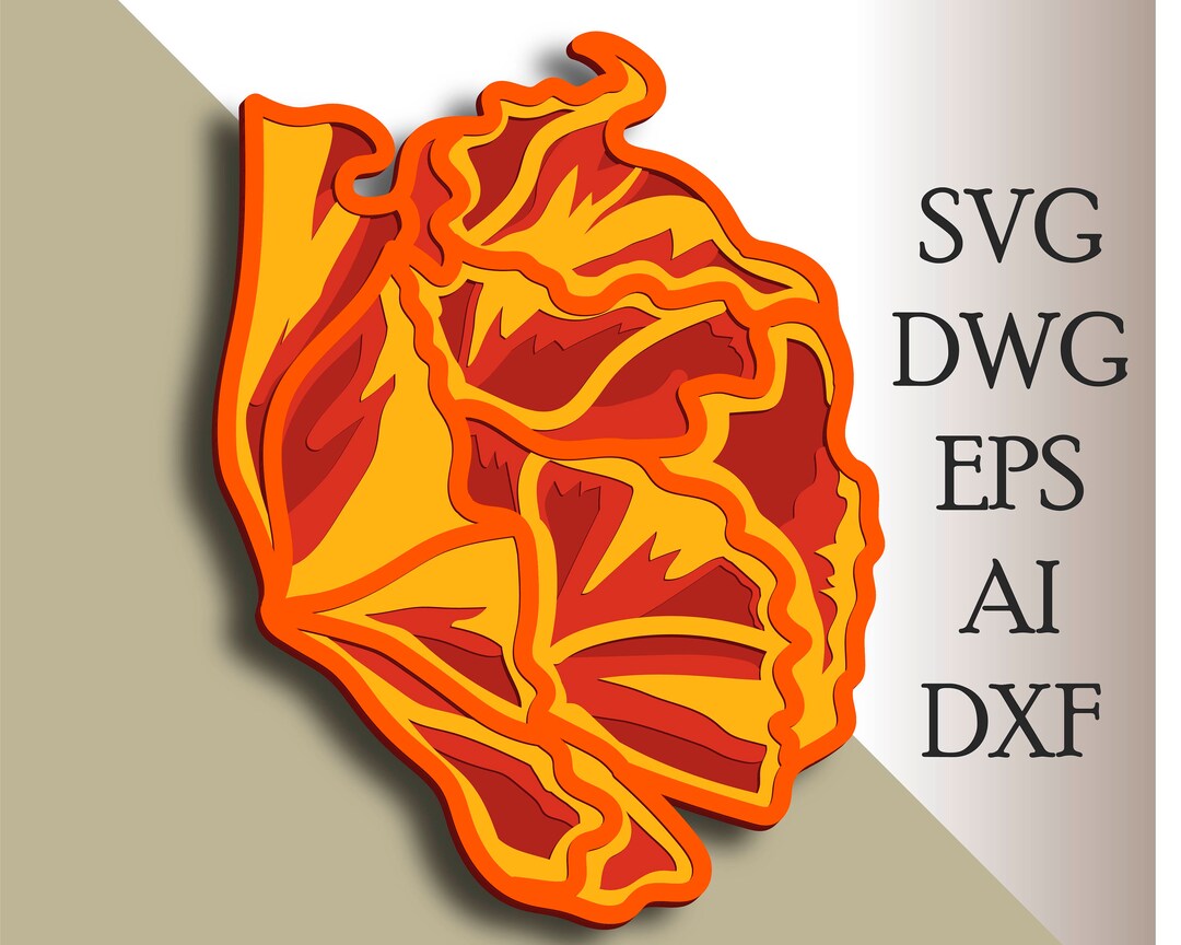 Poppy Multilayer SVG/ Poppy Cut File/ 3D Layer/ Plywood - Etsy