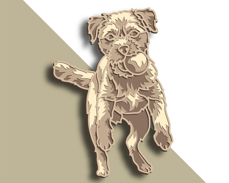 Border Terrier Multilayer SVG/ Border Terrier Cut File/ 3D - Etsy