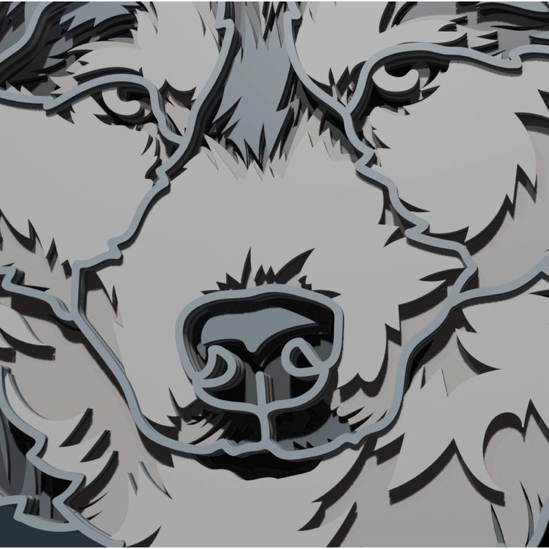 Husky Multilayer SVG. Laser Cut File. Layer Construction. Plywood ...