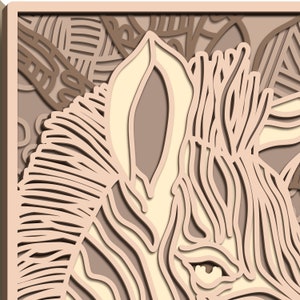 Zebra Multilayer SVG/ Zebra Cut File/ 3D Layer/ Plywood Cutting/ Paper ...
