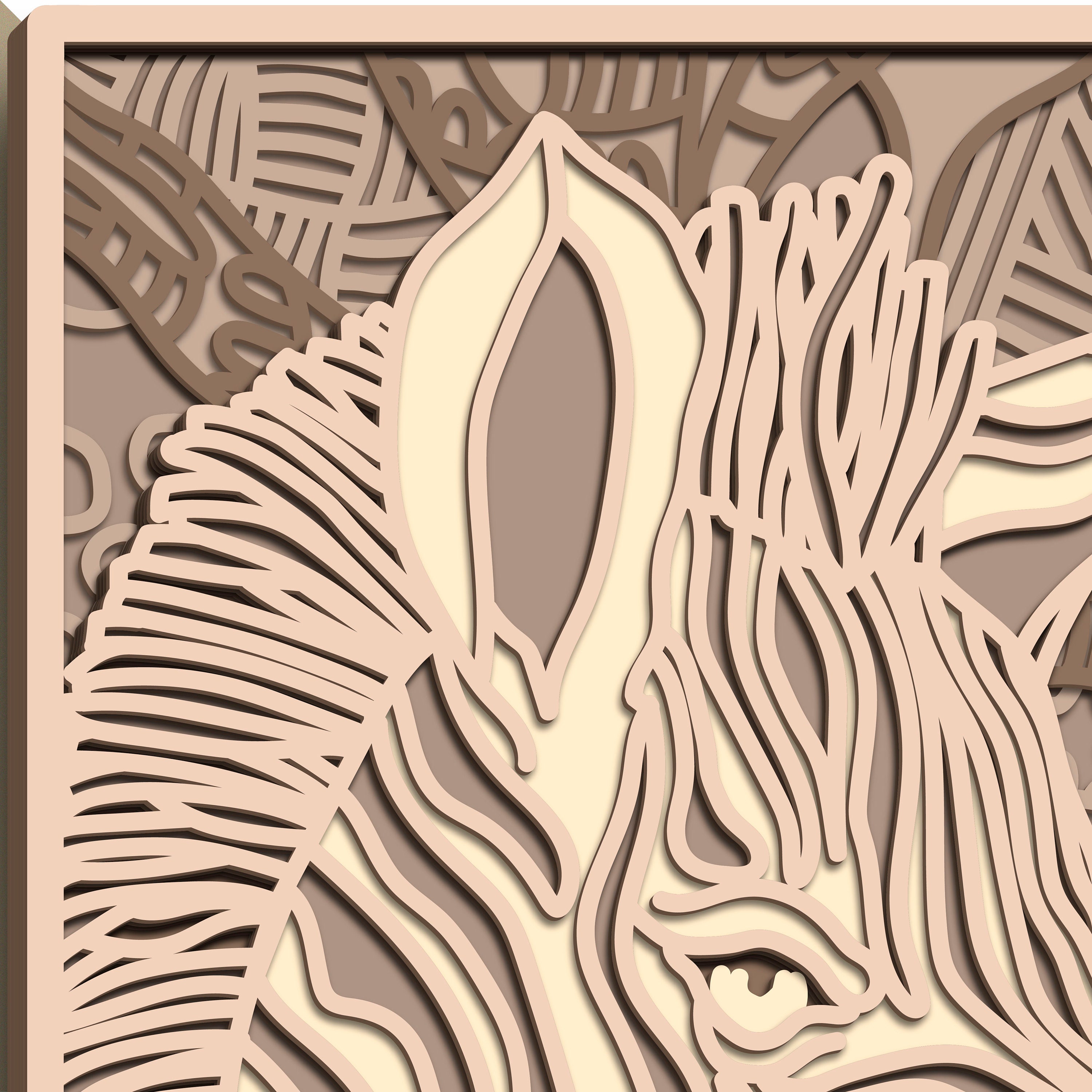 Zebra multilayer SVG/ Zebra cut file/ 3D layer/ Plywood | Etsy