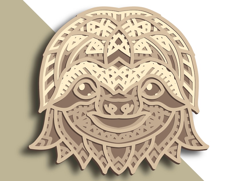 Sloth Multilayer SVG/ Sloth Cut File/ 3D Layer/ Plywood - Etsy