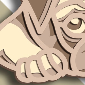 Pug Multilayer SVG/ Pug Cut File/ 3D Layer/ Plywood Cutting/ - Etsy Canada