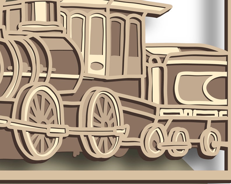 Train Multilayer SVG/ Train Cut File/ 3D Layer/ Plywood | Etsy Canada