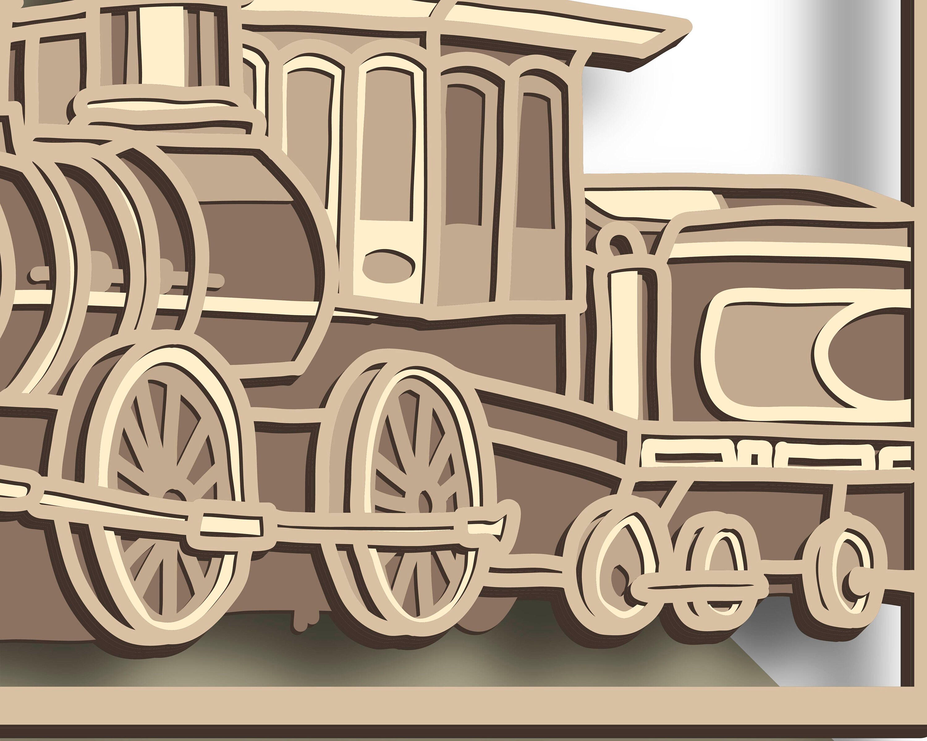 Train Multilayer SVG/ Train Cut File/ 3D Layer/ Plywood | Etsy Canada