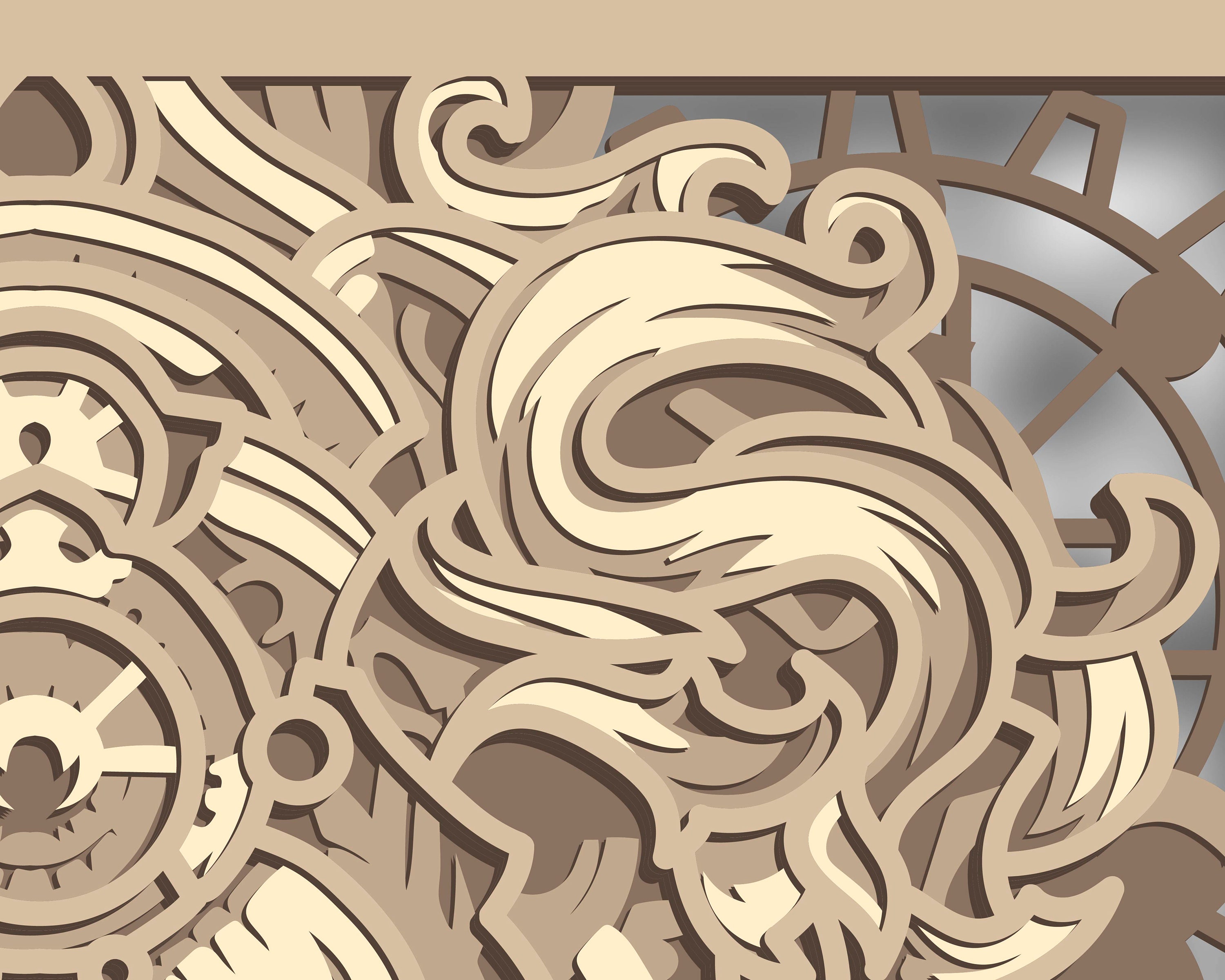 Lion Multilayer SVG. Laser Cut File. Layer Construction. Plywood ...