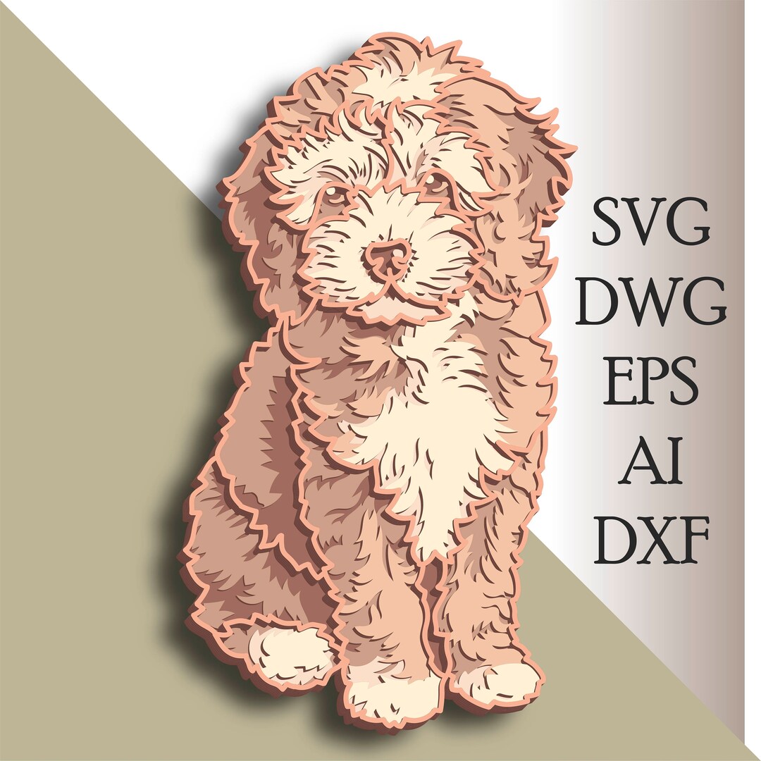 Goldendoodle Multilayer SVG. Laser Cut File. Layer Construction ...