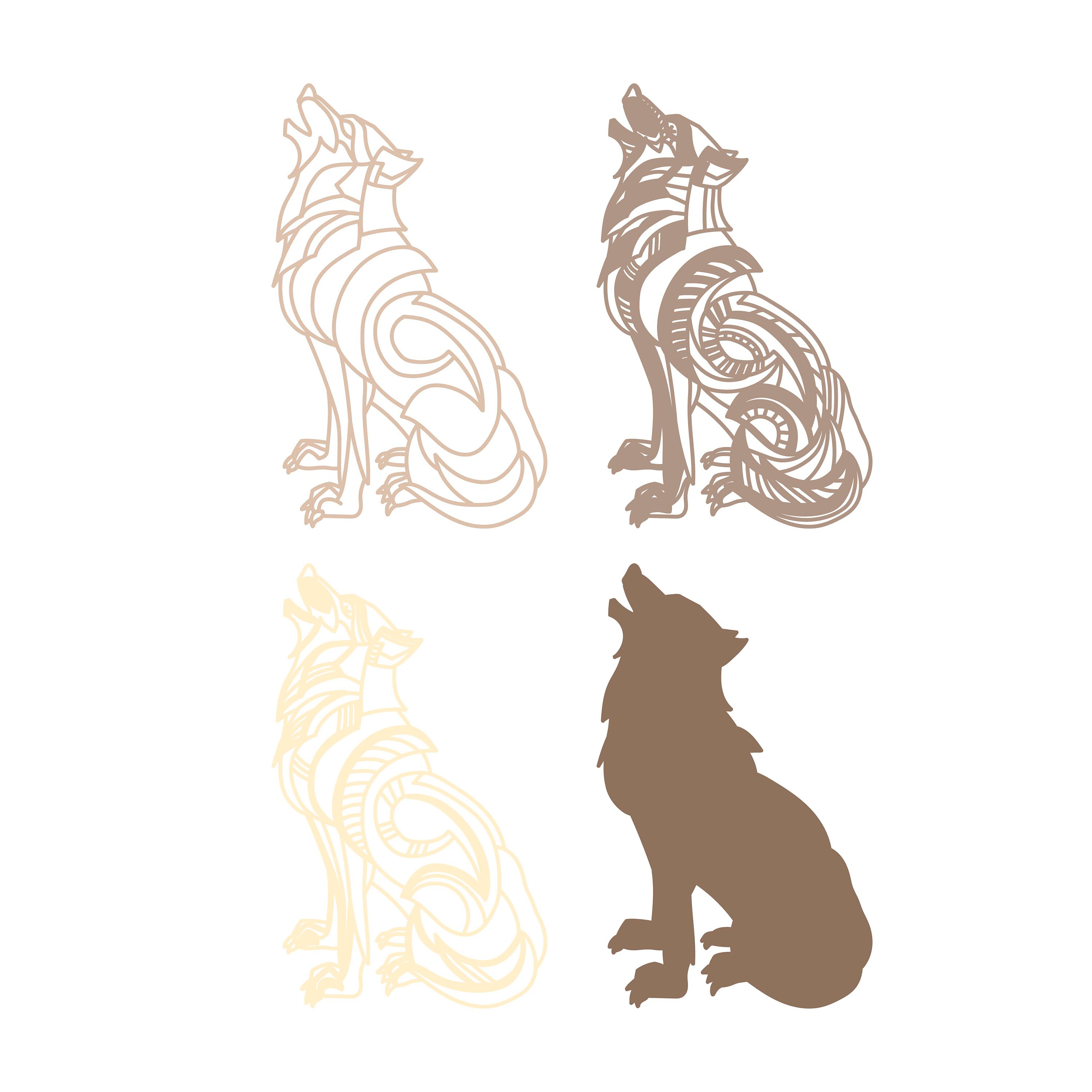 Wolf Multilayer SVG/ Wolf Cut File/ 3D Layer/ Plywood Cutting/ | Etsy