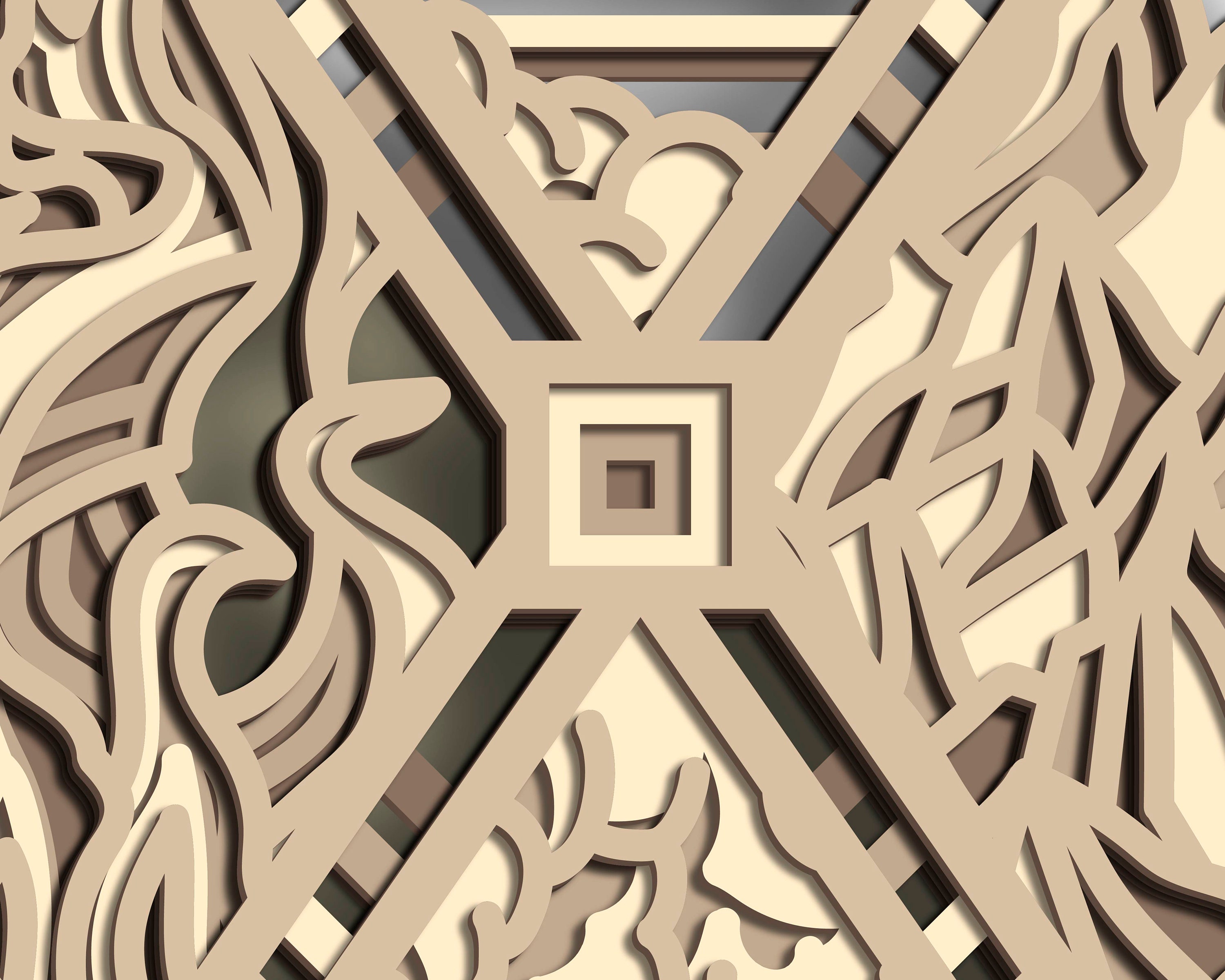 Elements Multilayer SVG/ Elements Cut File/ 3D Layer/ Plywood Cutting ...