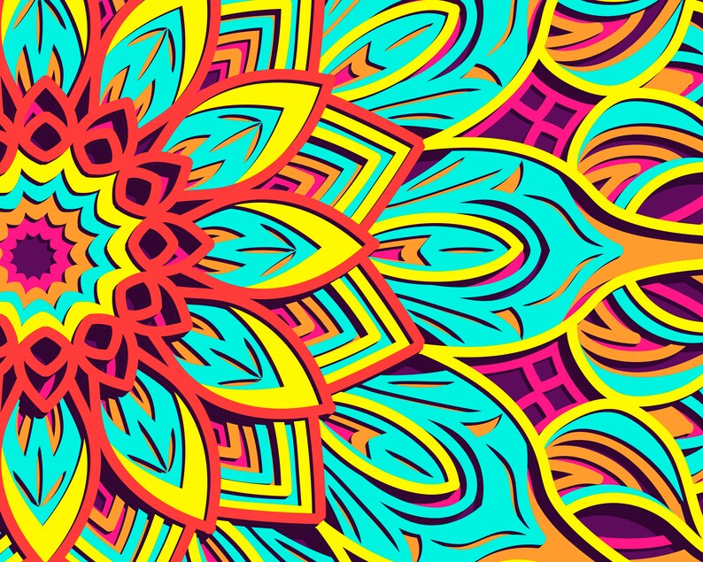 Mandala Multilayer SVG. Laser Cut File. Layer Construction. Plywood ...