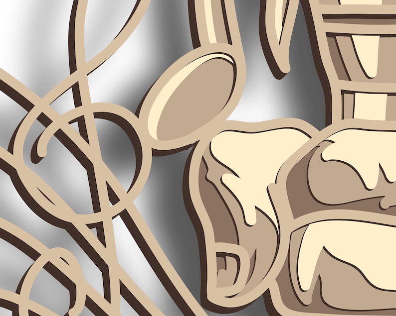 Music Multilayer SVG/ Music Cut File/ 3D Layer/ Plywood Cutting/ Paper ...