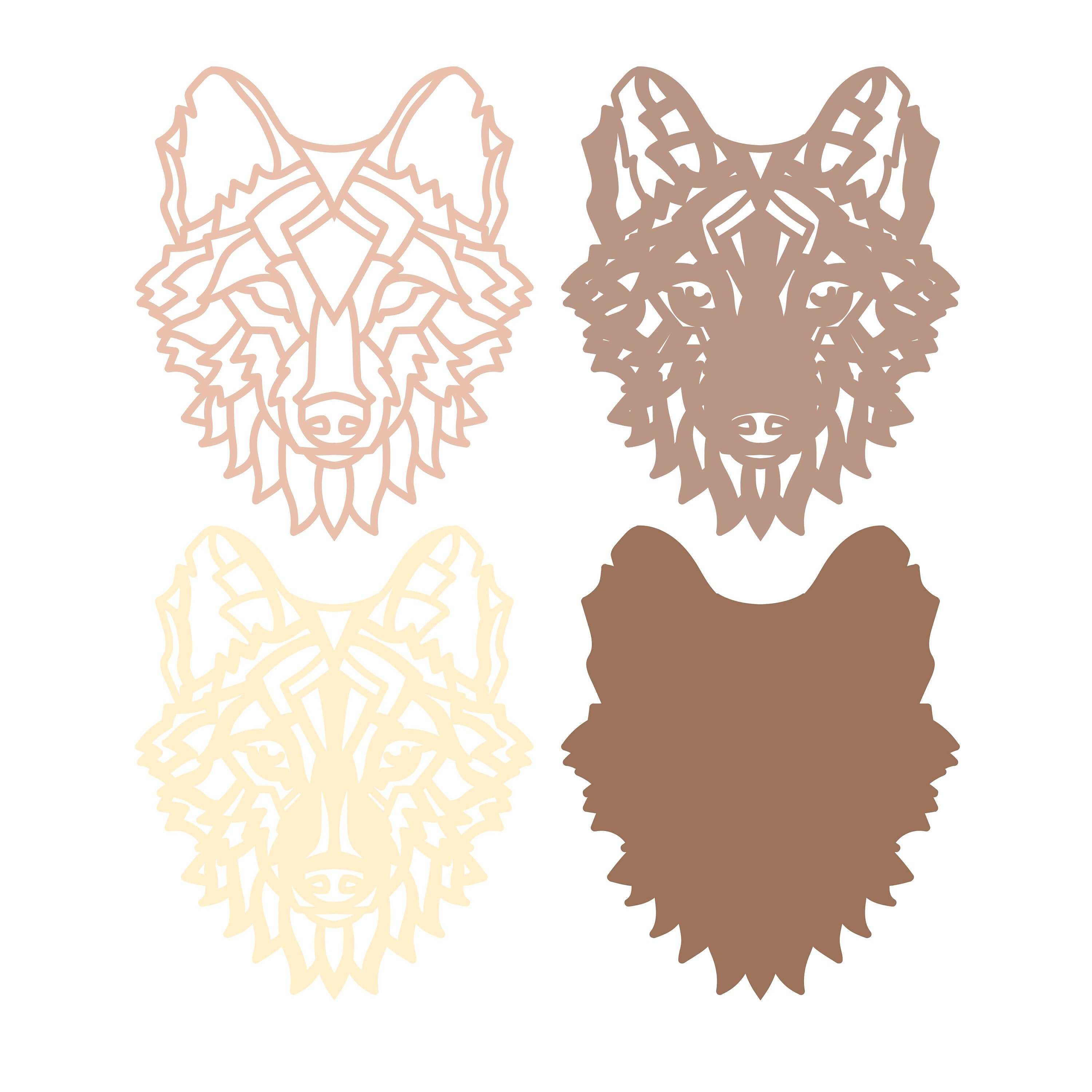 Wolf Multilayer SVG/ Wolf Cut File/ 3D Layer/ Plywood Cutting/ - Etsy UK