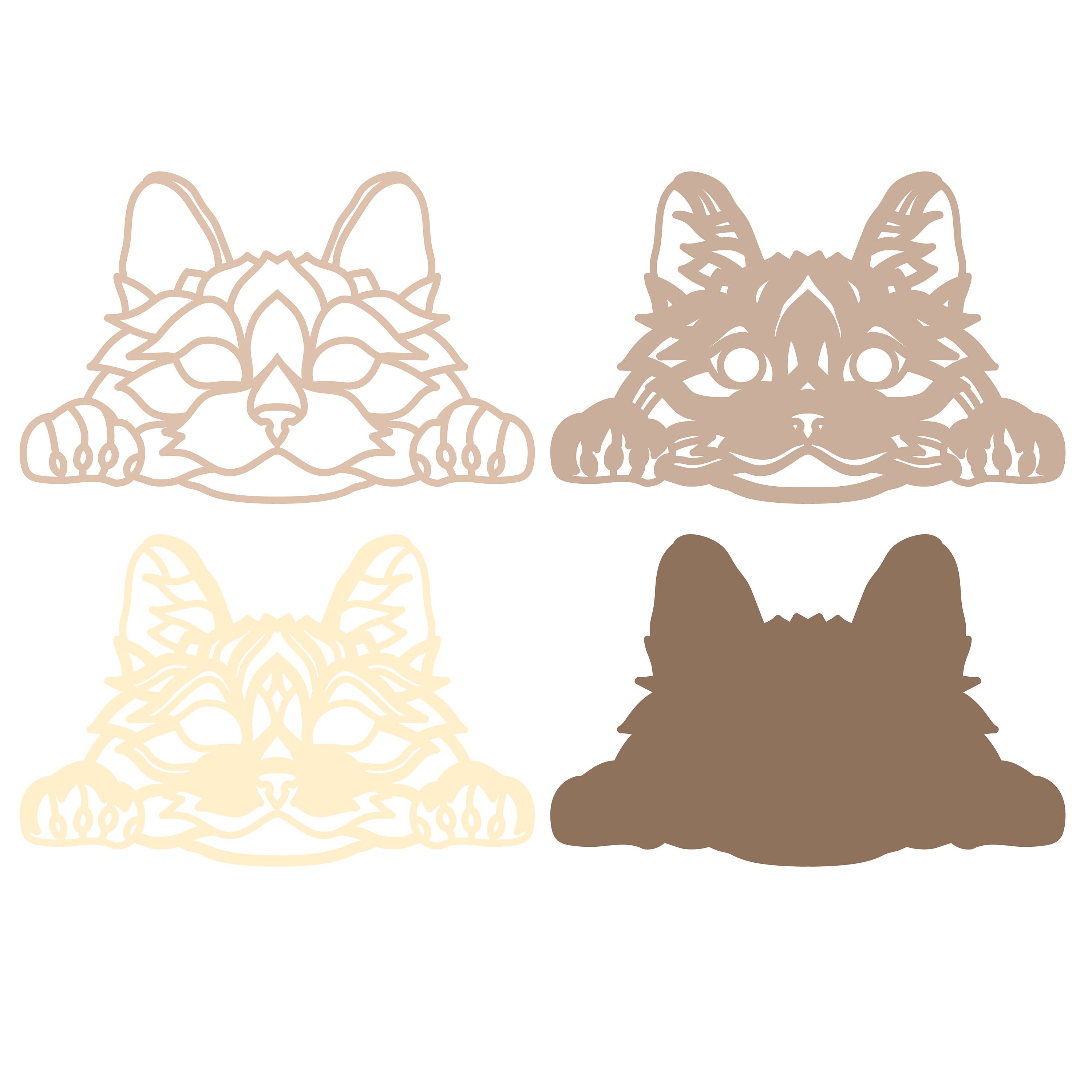 Cat Multilayer SVG/ Cat Cut File/ 3D Layer/ Plywood Cutting/ - Etsy