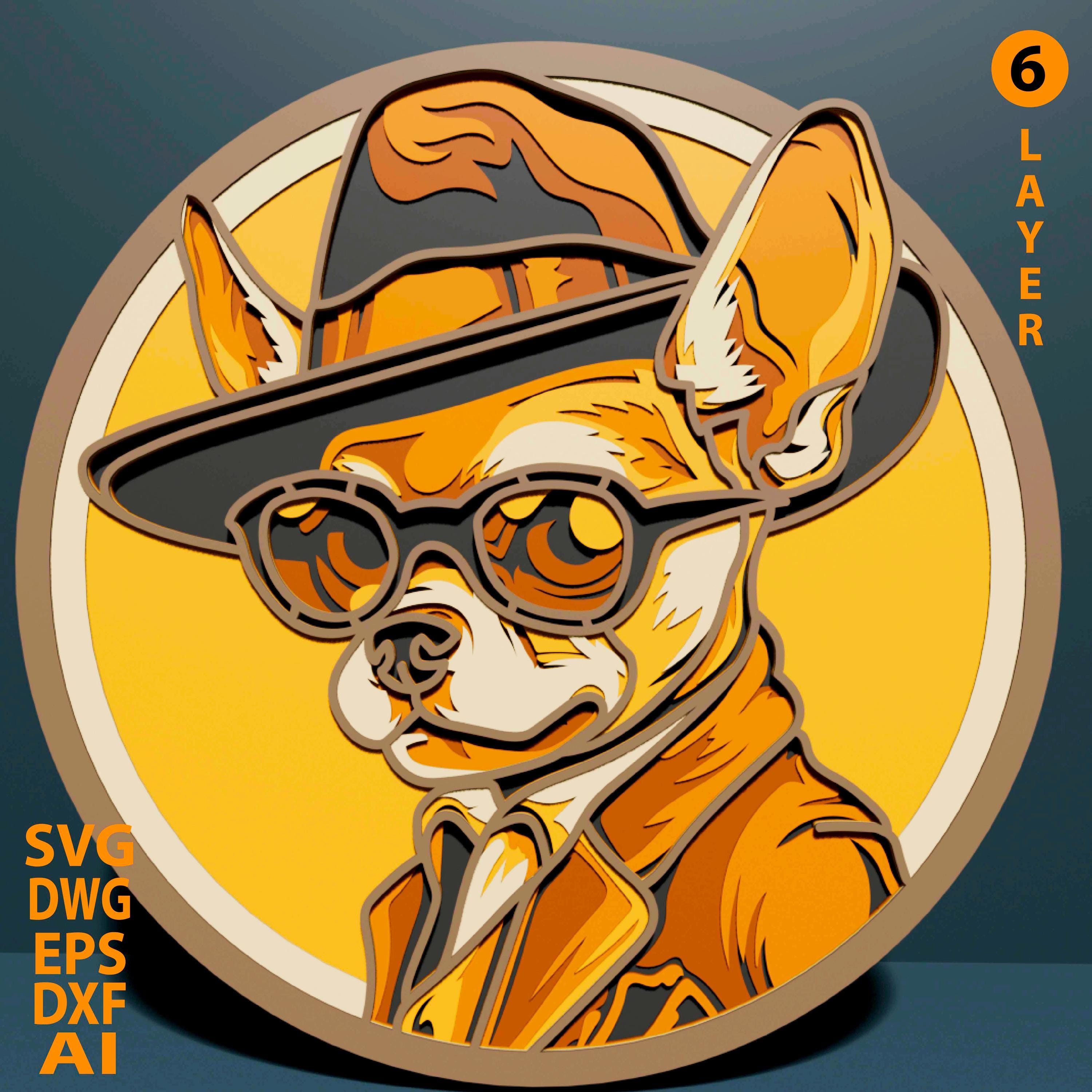 Chihuahua Multilayer SVG. Laser Cut File. Layer Construction. Plywood ...