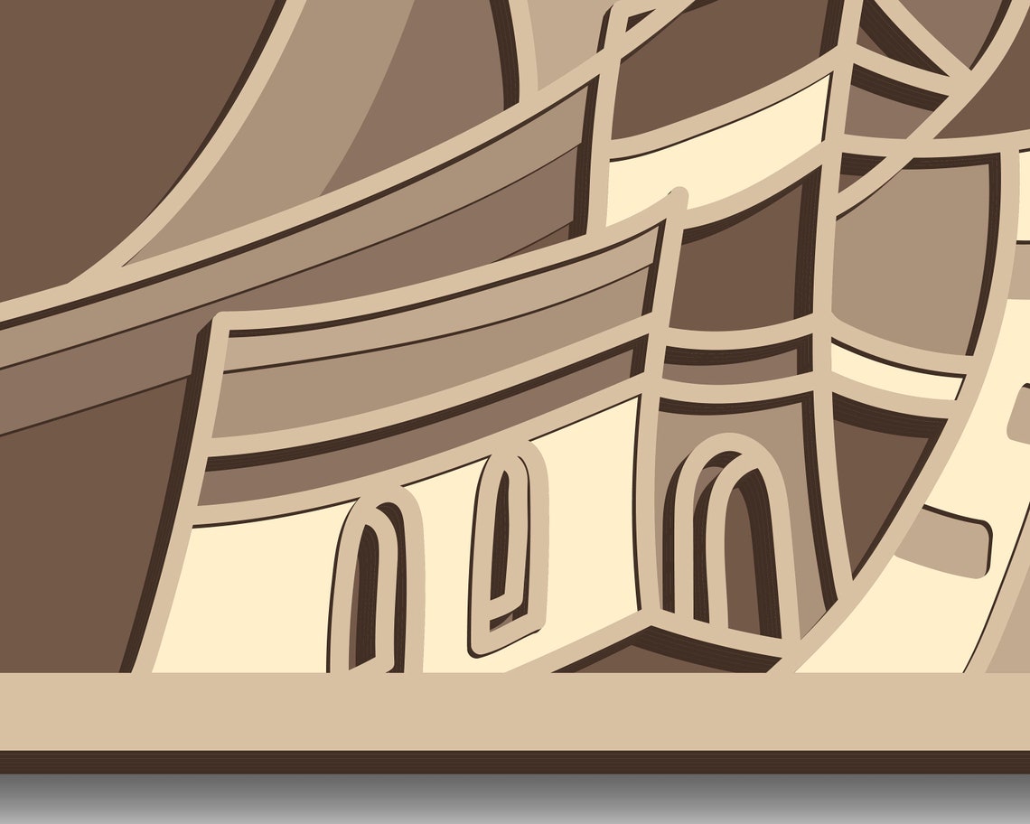 Castle Multilayer SVG/ Castle Cut File/ 3D Layer/ Plywood - Etsy