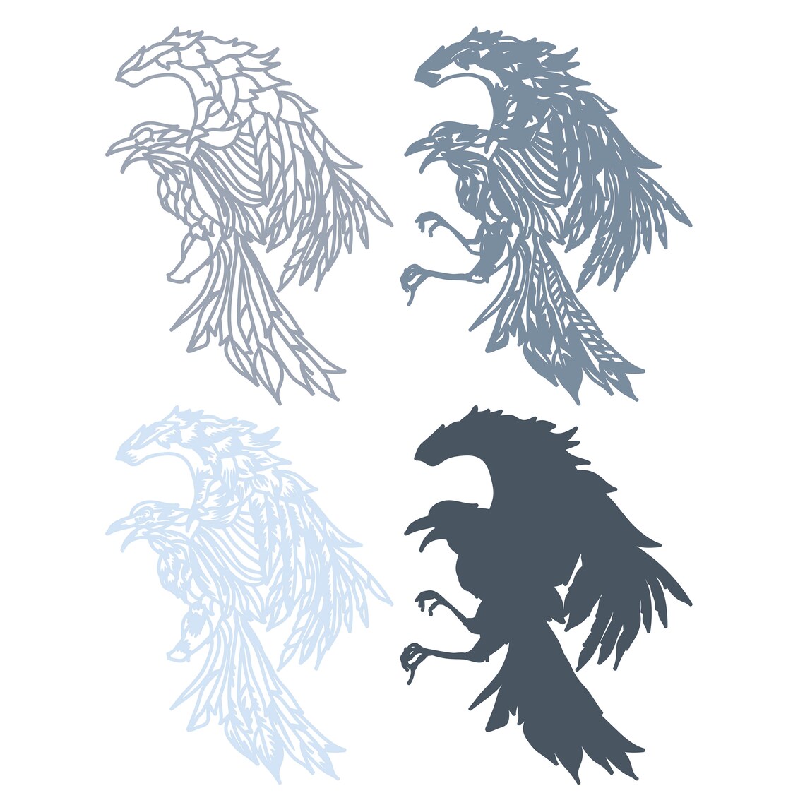 Raven Multilayer SVG/ Raven Cut File/ 3D Layer/ Plywood - Etsy