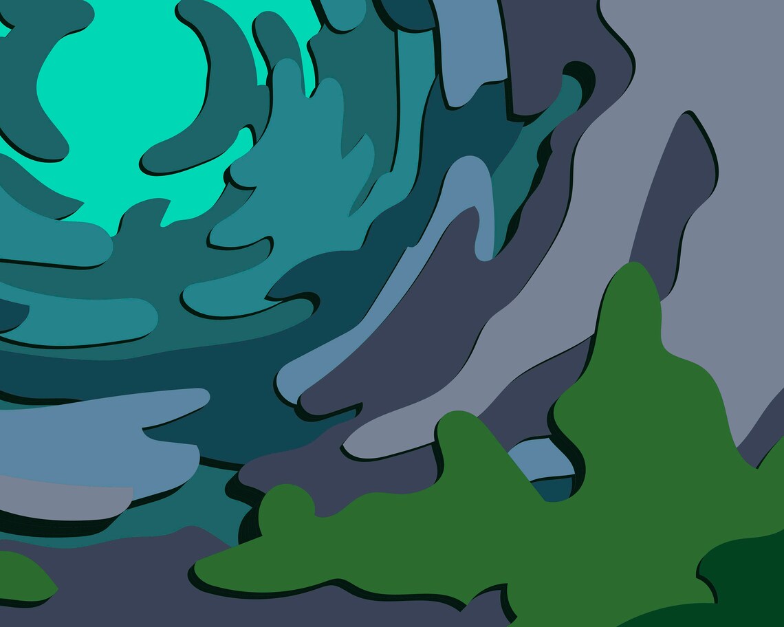 Nature Multilayer SVG/ Nature Cut File/ 3D Layer/ Plywood - Etsy